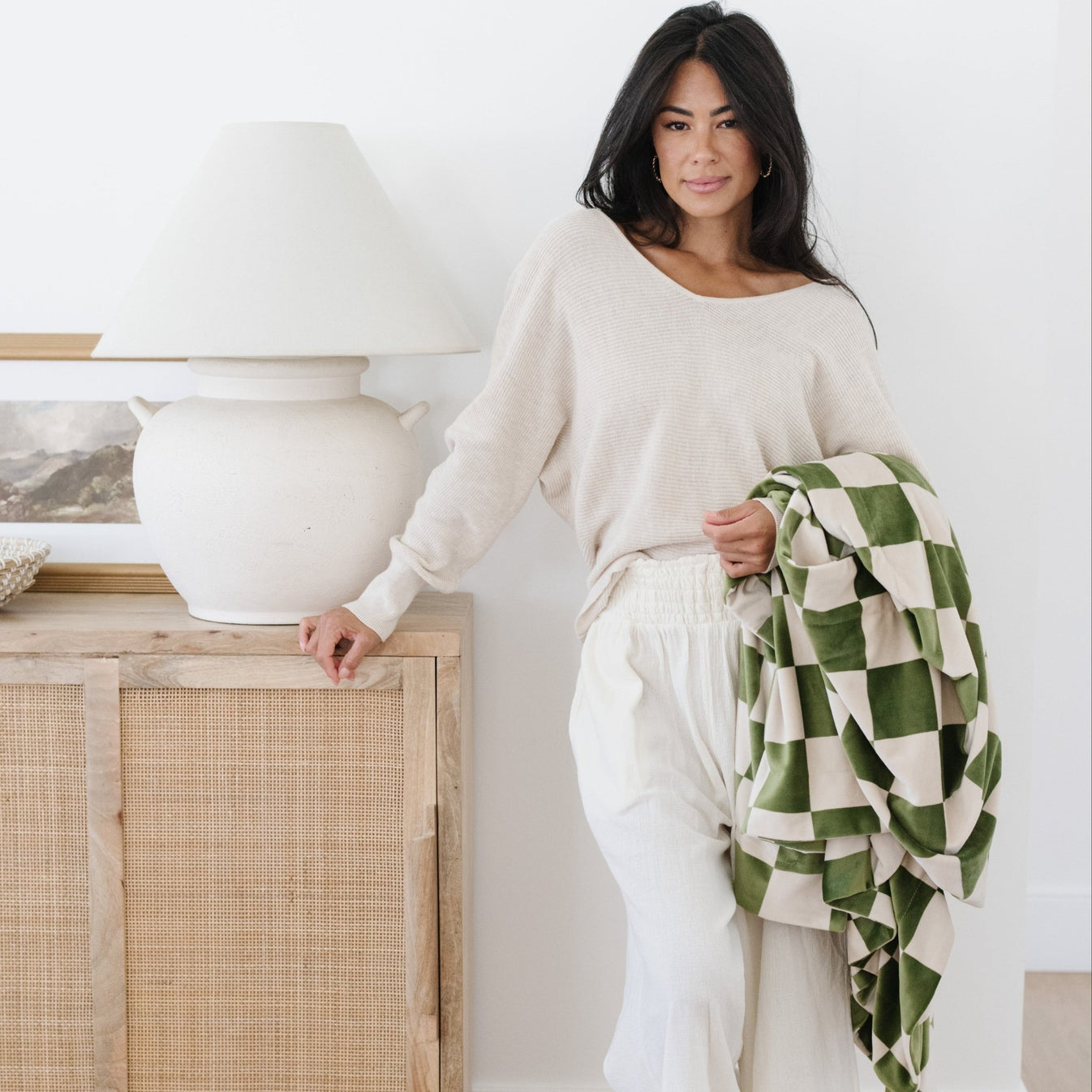 Minky Stretch Throw Blanket | Saranoni Comfort